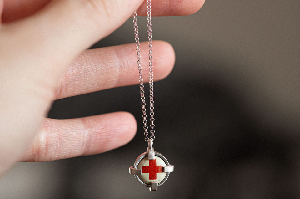 The Mini Red Cross Necklace - The Hemlock Street Jeweler