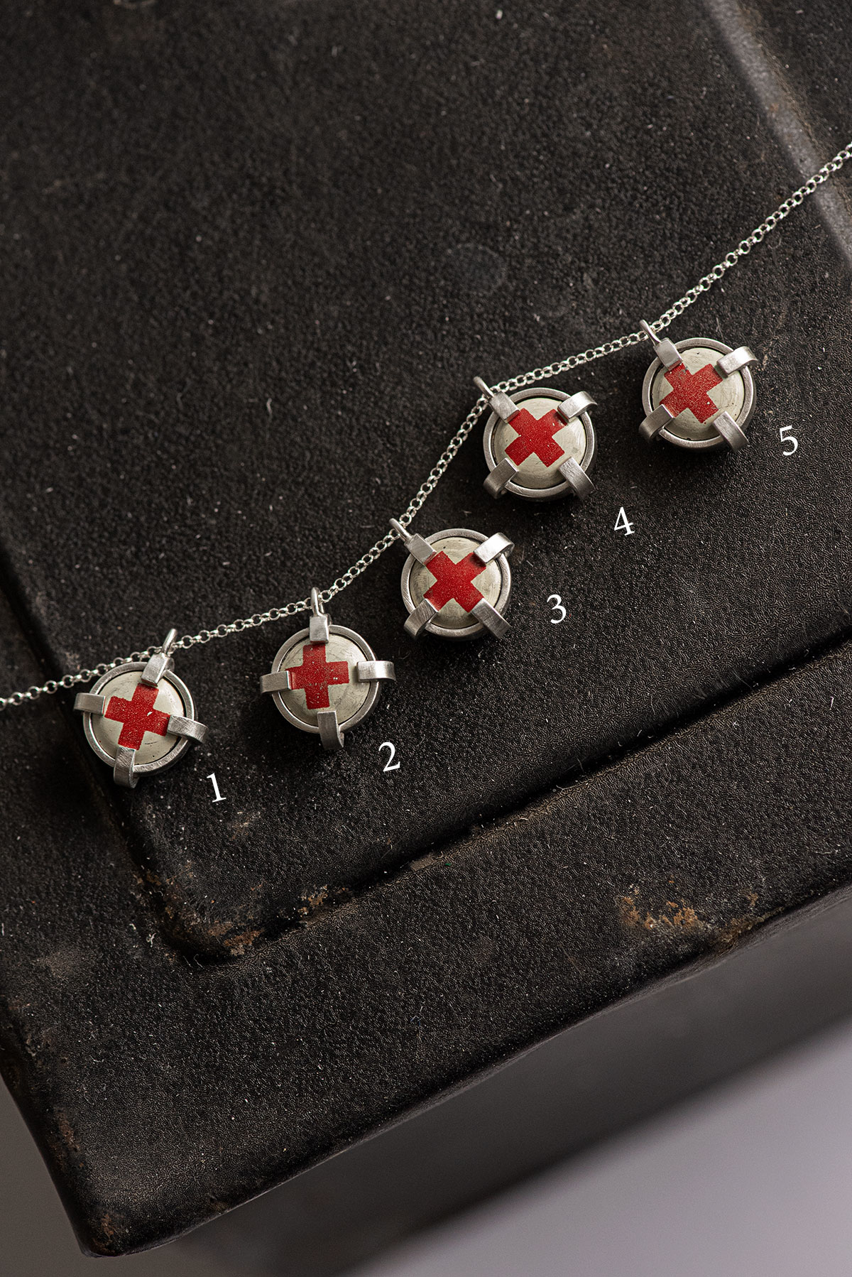 The Mini Red Cross Necklace - The Hemlock Street Jeweler