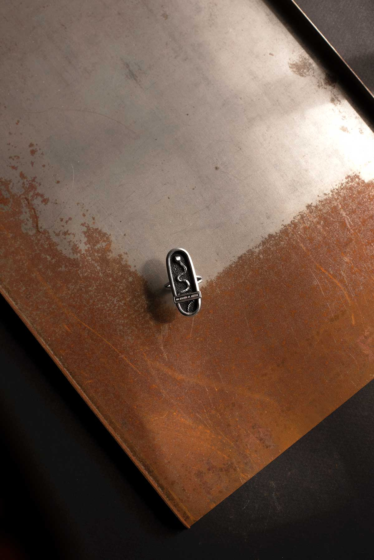 'Exhibit A' Pill Ring | Oxidized Sterling Silver | Ring Size 7 - The ...