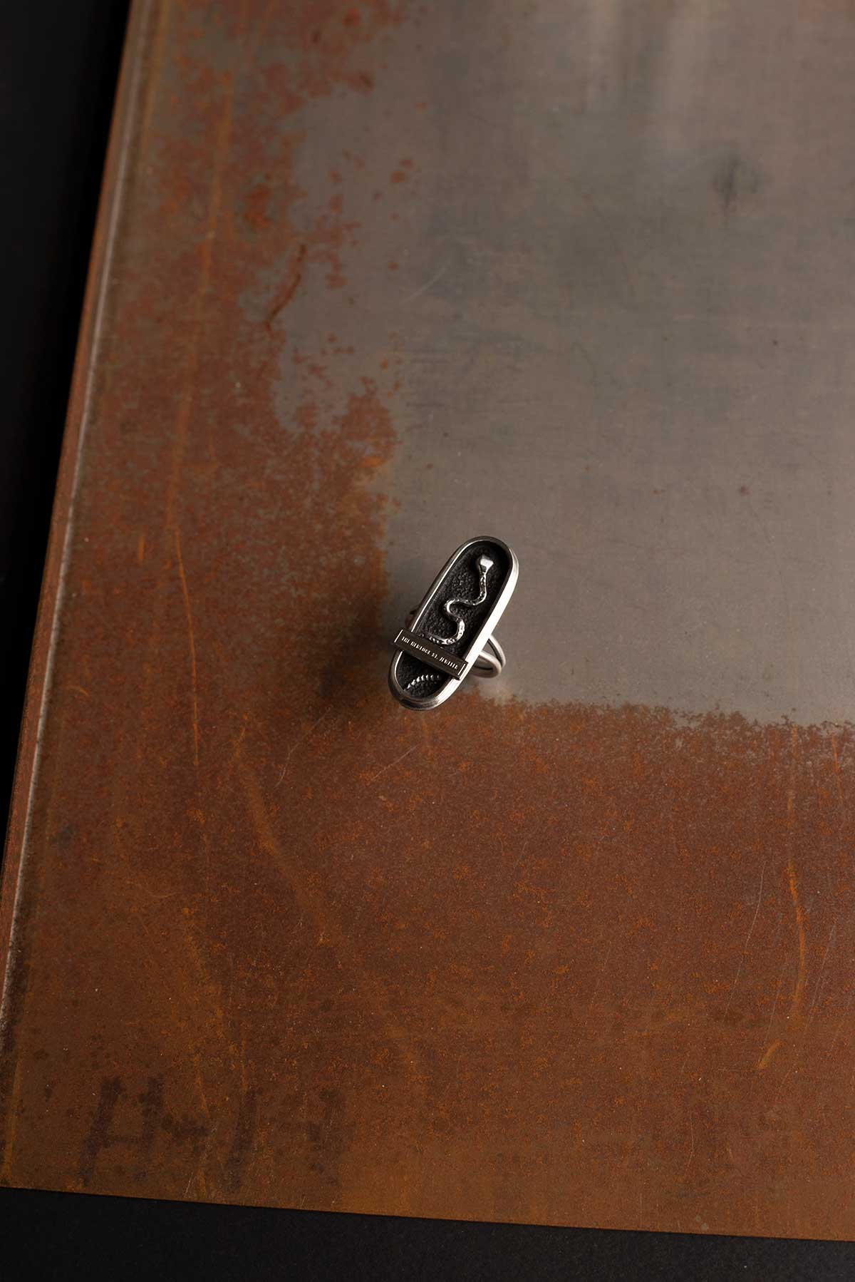 'Exhibit A' Pill Ring | Oxidized Sterling Silver | Ring Size 7 - The ...